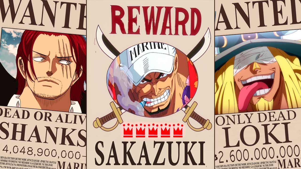 Las 15 RECOMPENSAS Más ALTAS de One Piece | (Hasta el Capitulo 1131 del ...