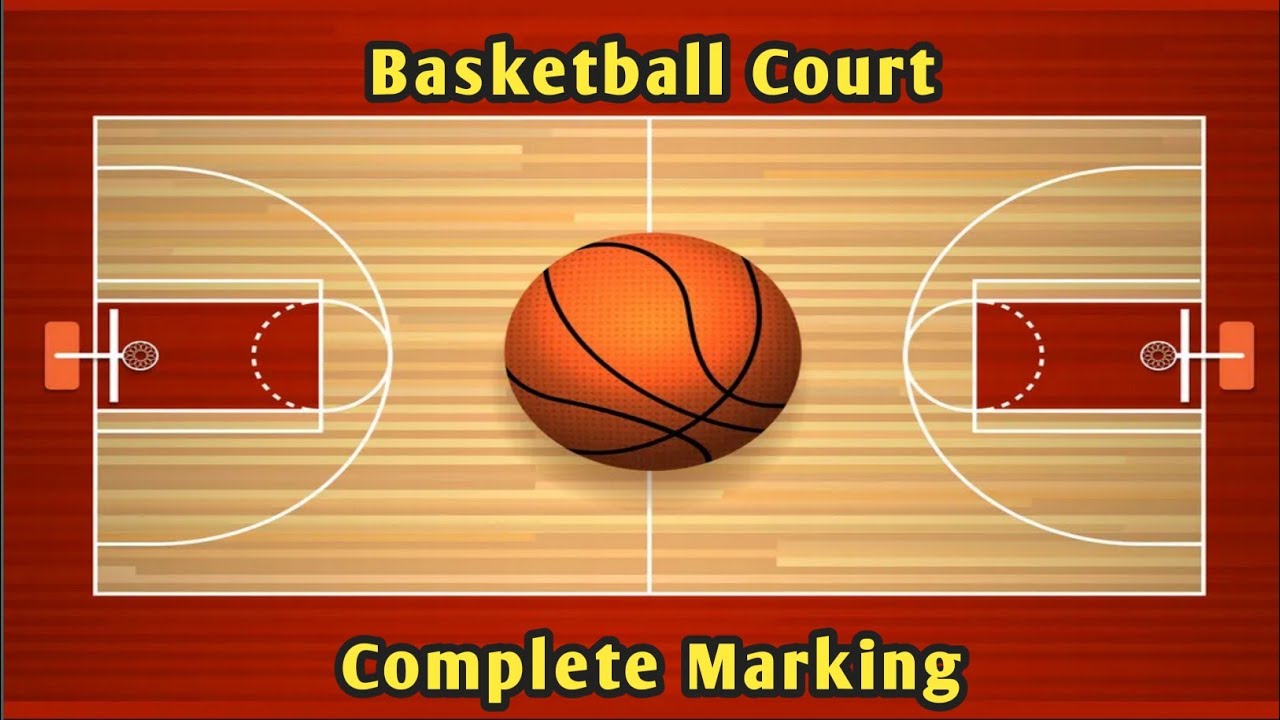 How to mark a basketball court|Basketball court marking|Basketball ...