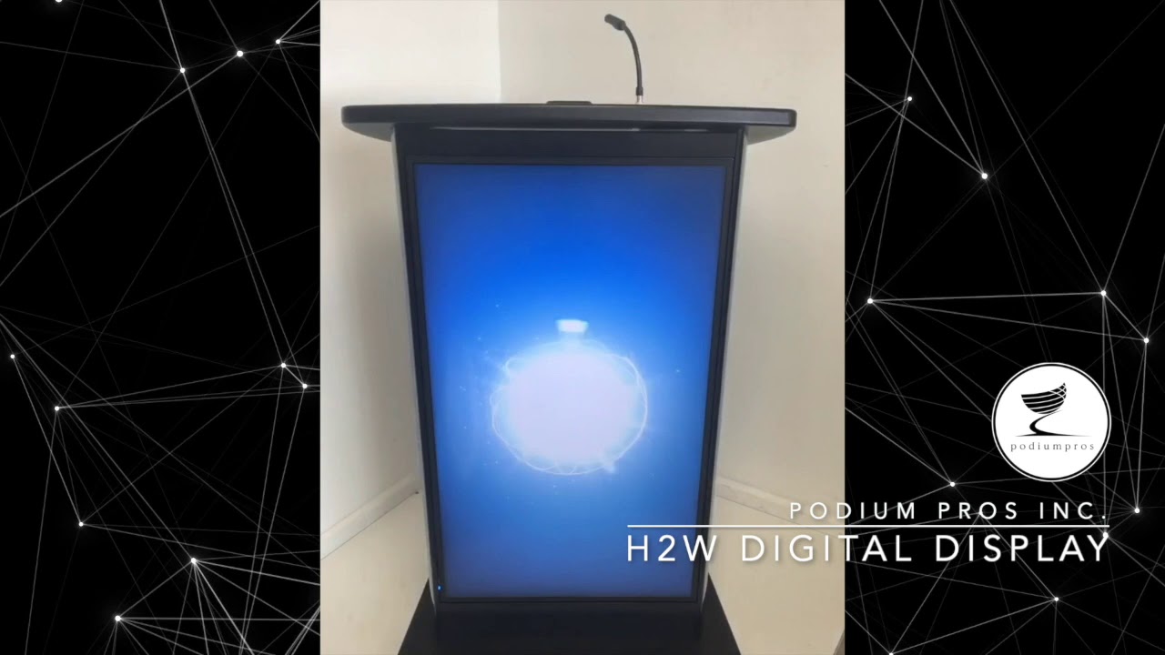 Podium Pros - H2W Digital Display Lectern - YouTube