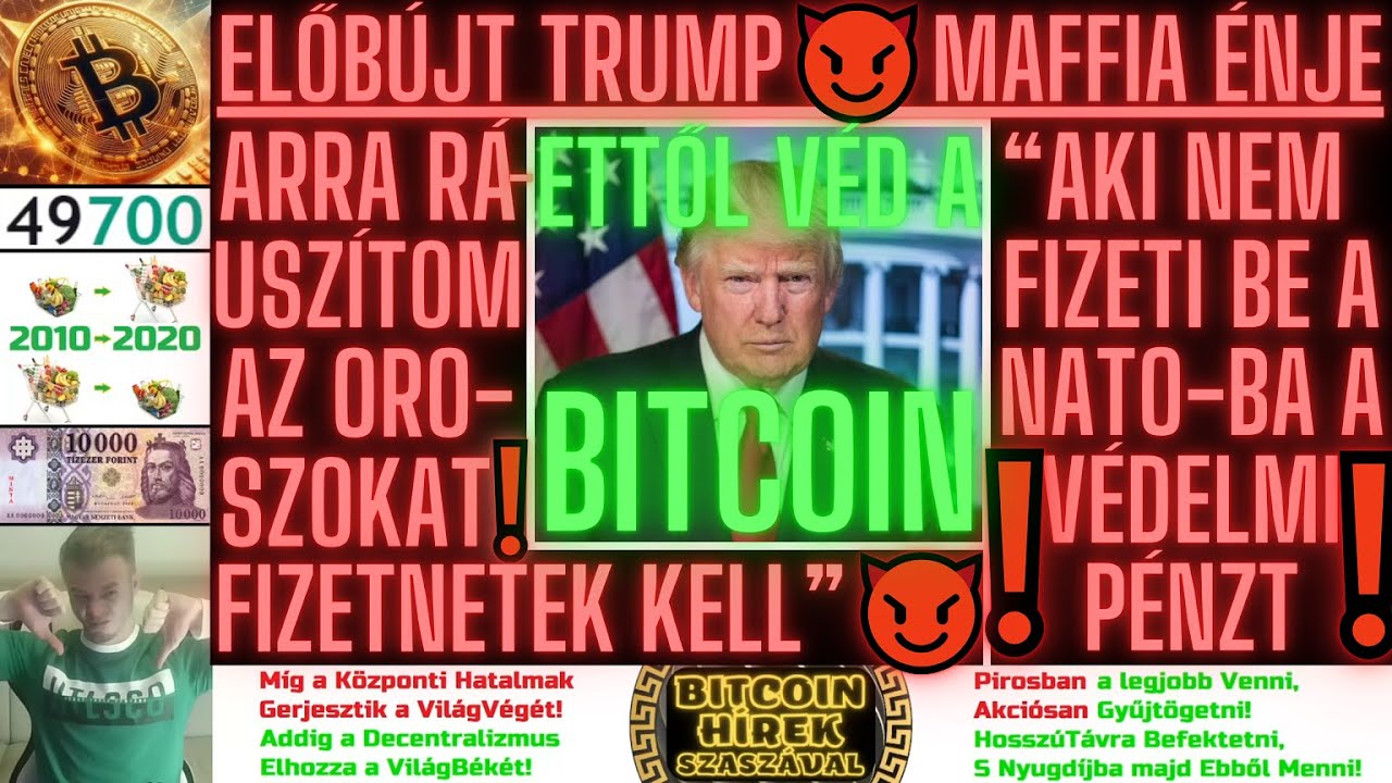 Bitcoin Hírek (1988) - Csak ElőBújt Végre TRUMP😈Maffia Énje Ettől VÉD a ...