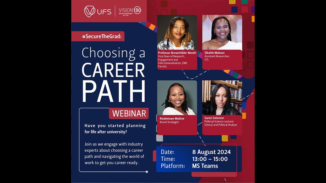 Choosing a Career Path Webinar | Ft. Sanet Solomon, Reabetswe Mabine ...
