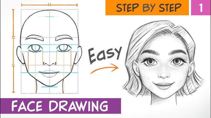How To Draw A Face Step By Step For Beginners Kids