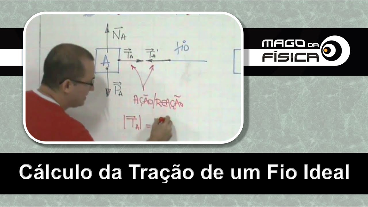 Mago da Física - AULA - Cálculo da Tração em um Fio Ideal - YouTube