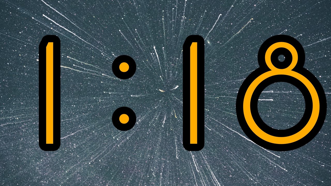 1 Minute and 18 Second Timer ⏰ | Bright big yellow numbers and relaxing ...