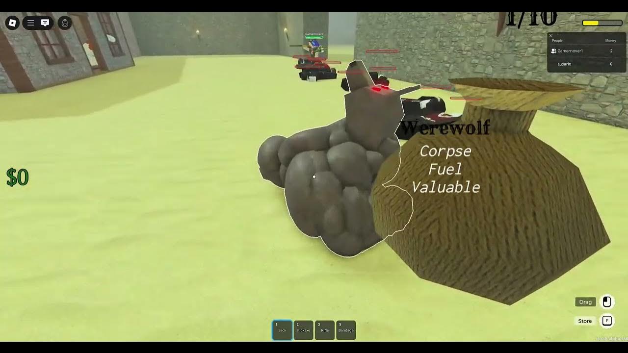 looting the castle with my friend (dead rails roblox) - YouTube