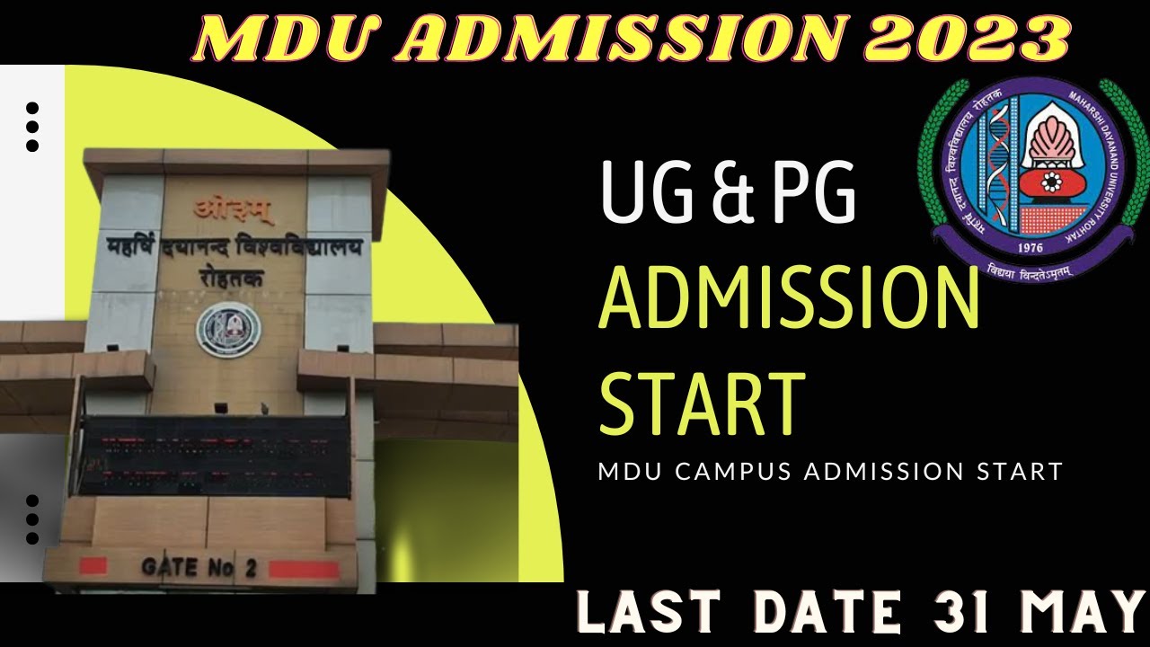 MDU CAMPUS ADMISSION 2023 - YouTube