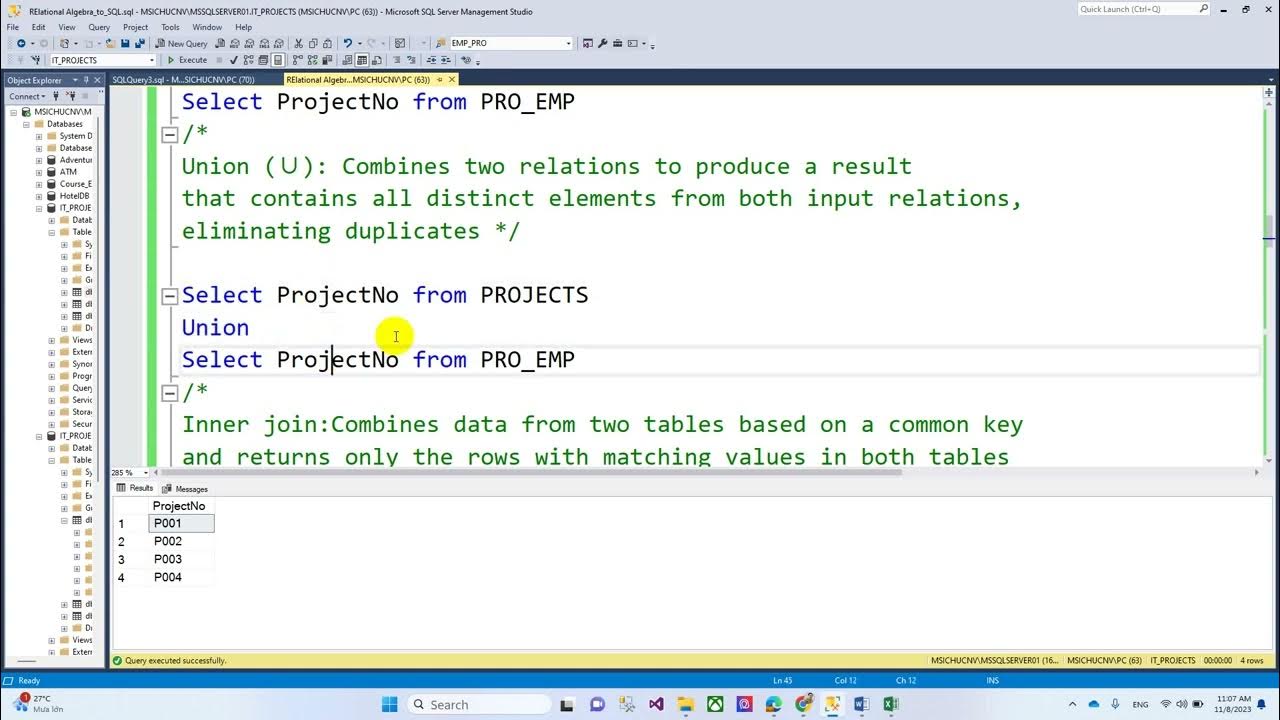From Relational Algebra To Sql Selection Projection Cartesian Joins Division Youtube