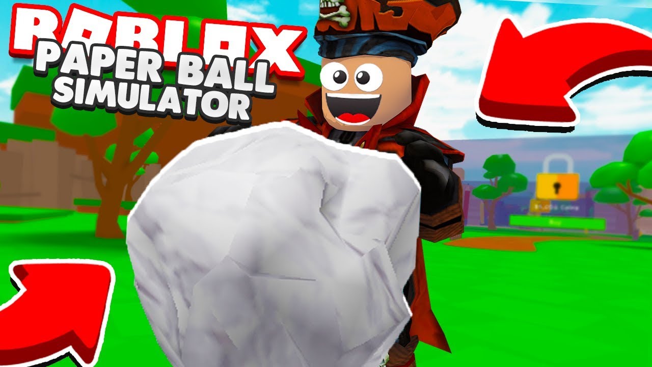 ZROBIŁEM NAJWIĘKSZĄ KULKE Z PAPIERU W PAPER BALL SIMULATOR ⭐ROBLOX⭐ ...