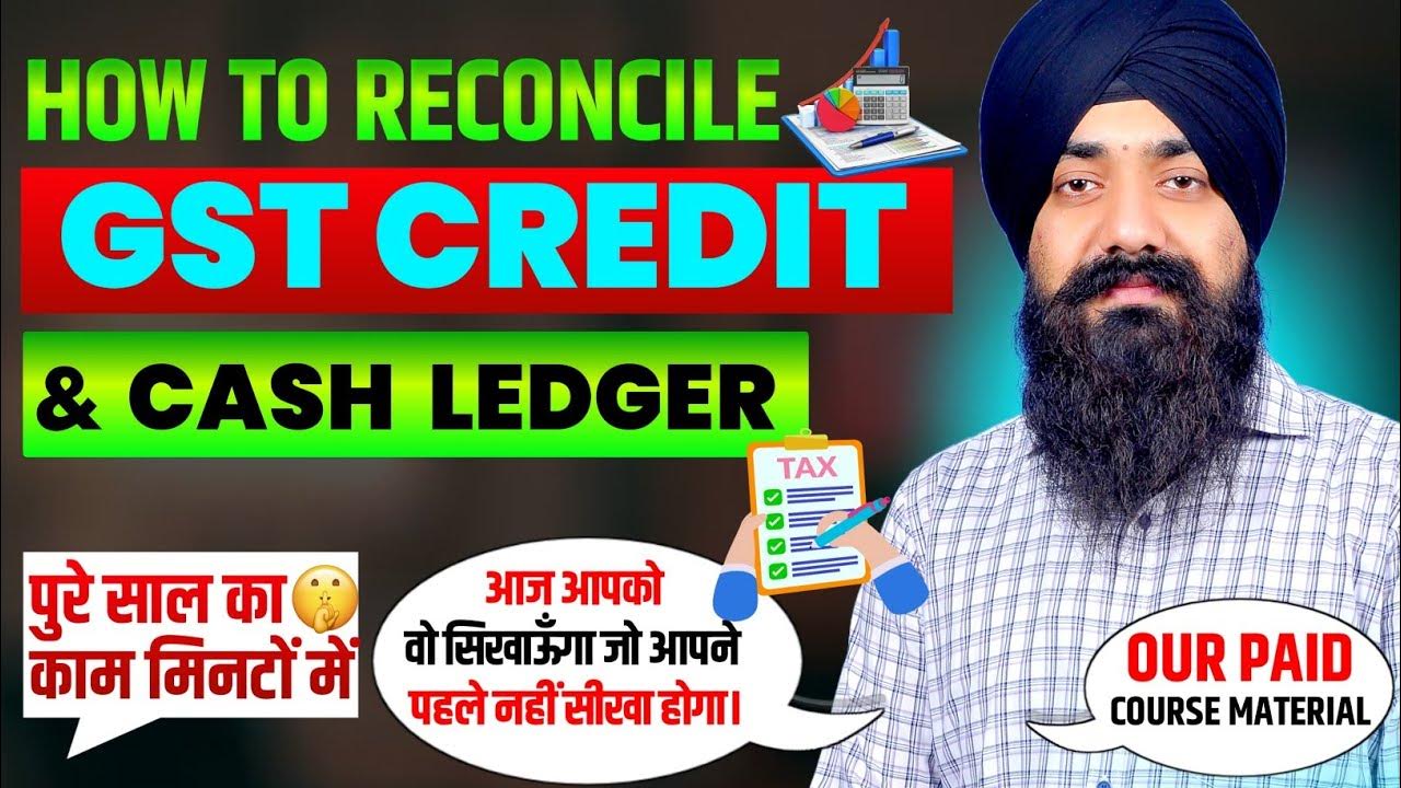 HOW TO RECONCILE GST CASH & CREDIT LEDGER | GST INPUT OUTPUT ADJUSTMENT ENTRY IN TALLY PRIME ...