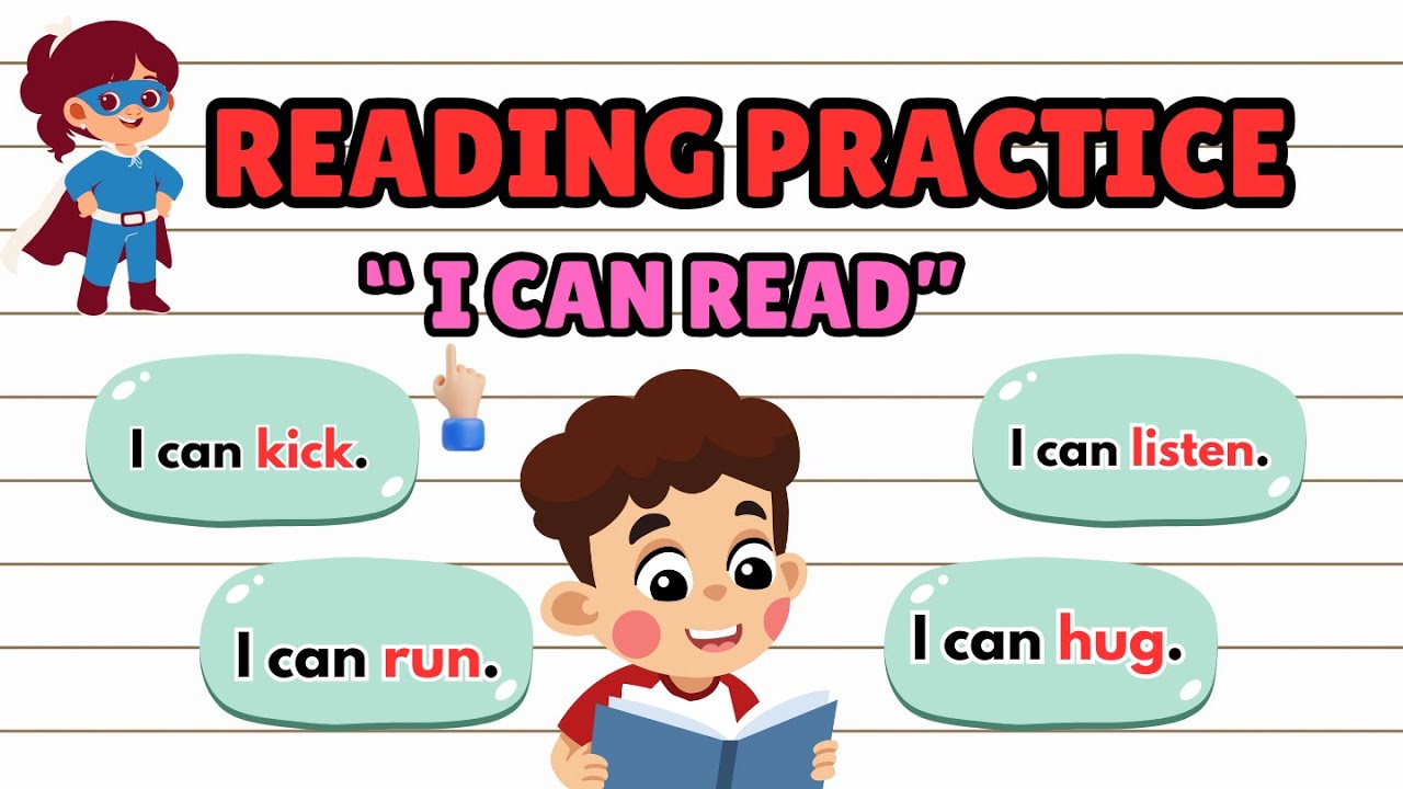 Practice Sentences for English | Reading “I Can” Sentences with Verbs ...