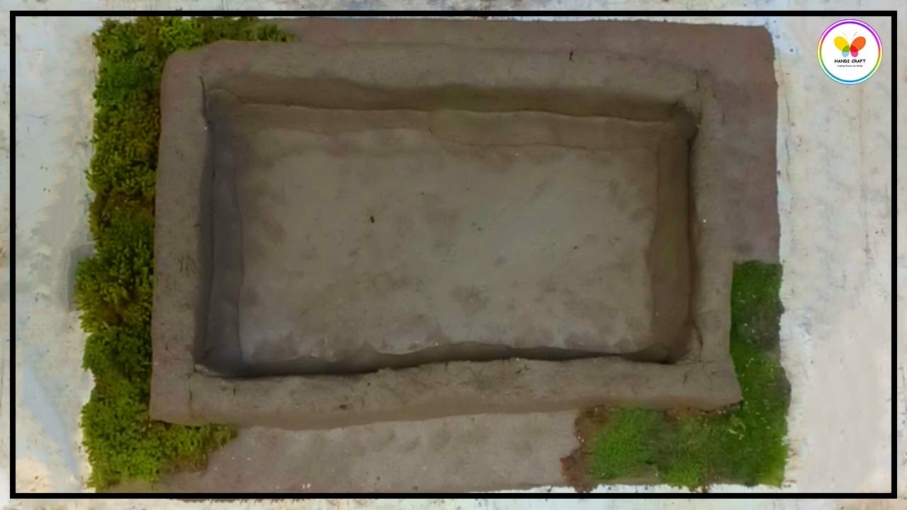 DIY simple mini clay pond idea at home | how to make pond #ponds # ...