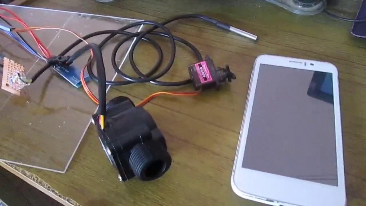 MONITOR FLOW dan TEMPERATURE / SUHU via HP ANDROID BLUETOOTH ARDUINO ...