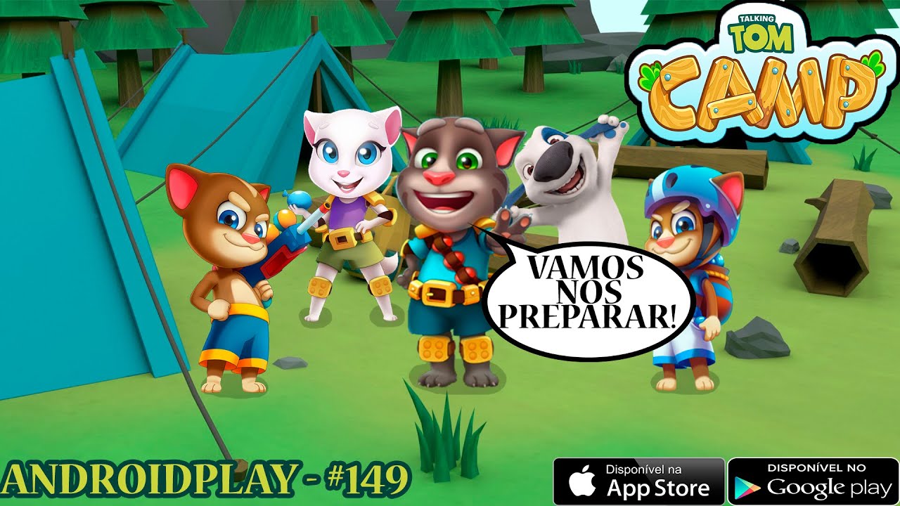 O ACAMPAMENTO DO TOM - TALKING TOM CAMP GAMEPLAY - YouTube
