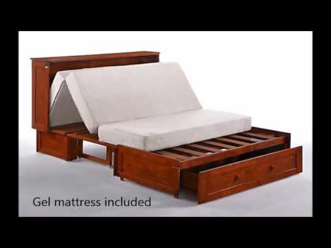 Sleepworks Murphy Cabinet Bed with gel memory foam mattress