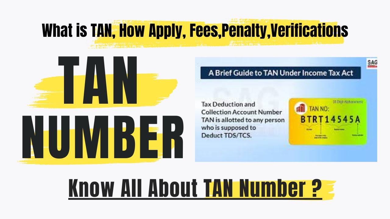 TAN Kya Hai ? Tax Deduction Account Number Explained! | TAN Number ...