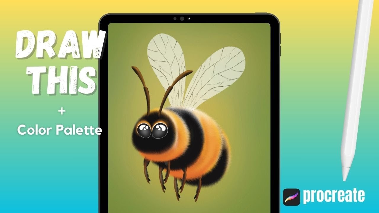 How To Draw A Bee In Procreate | Procreate - YouTube