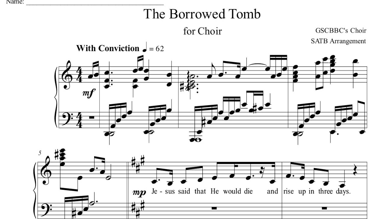 THE BORROWED TOMB - Minus One/ Accompaniment/ Instrumental for Choir ...