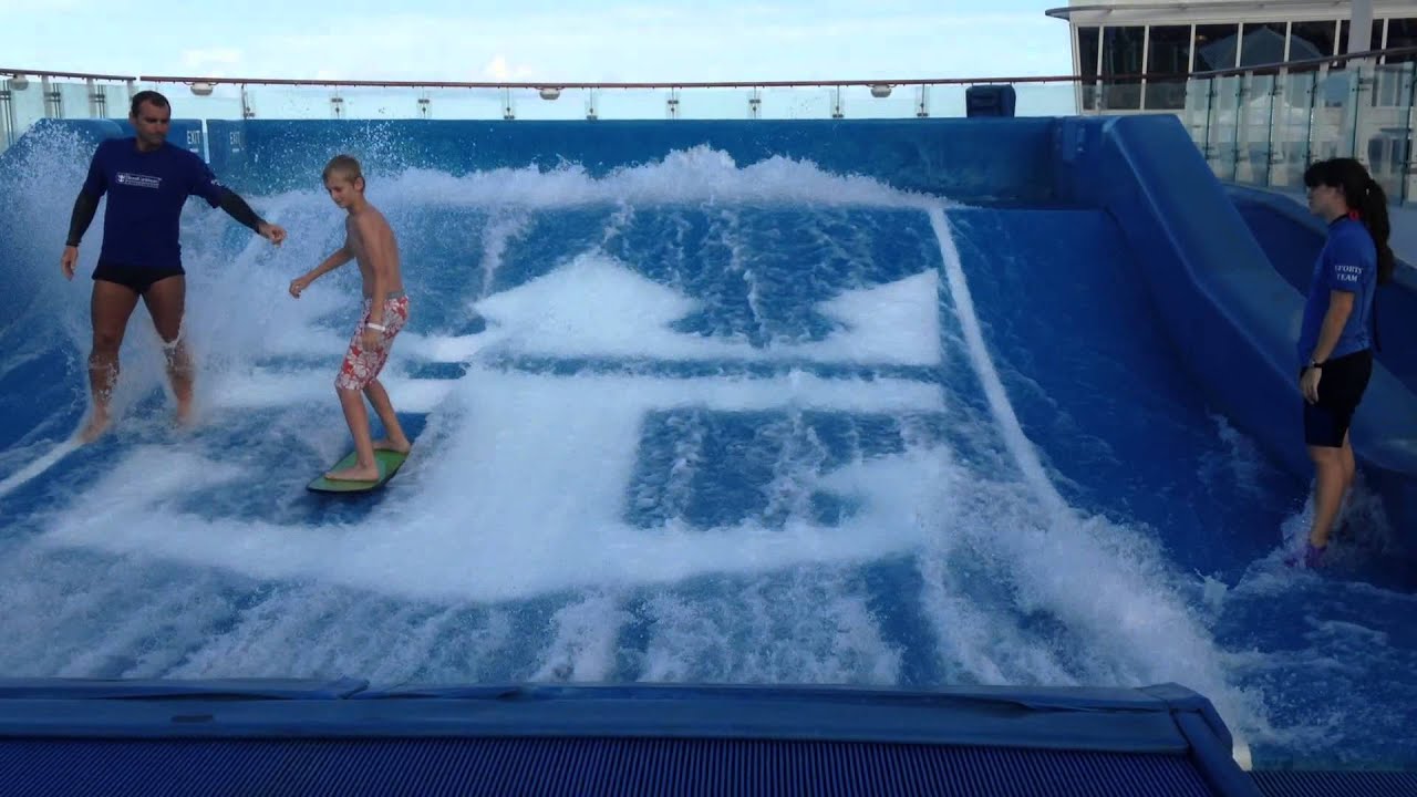 Royal Caribbean Oasis of the seas water surfing. - YouTube