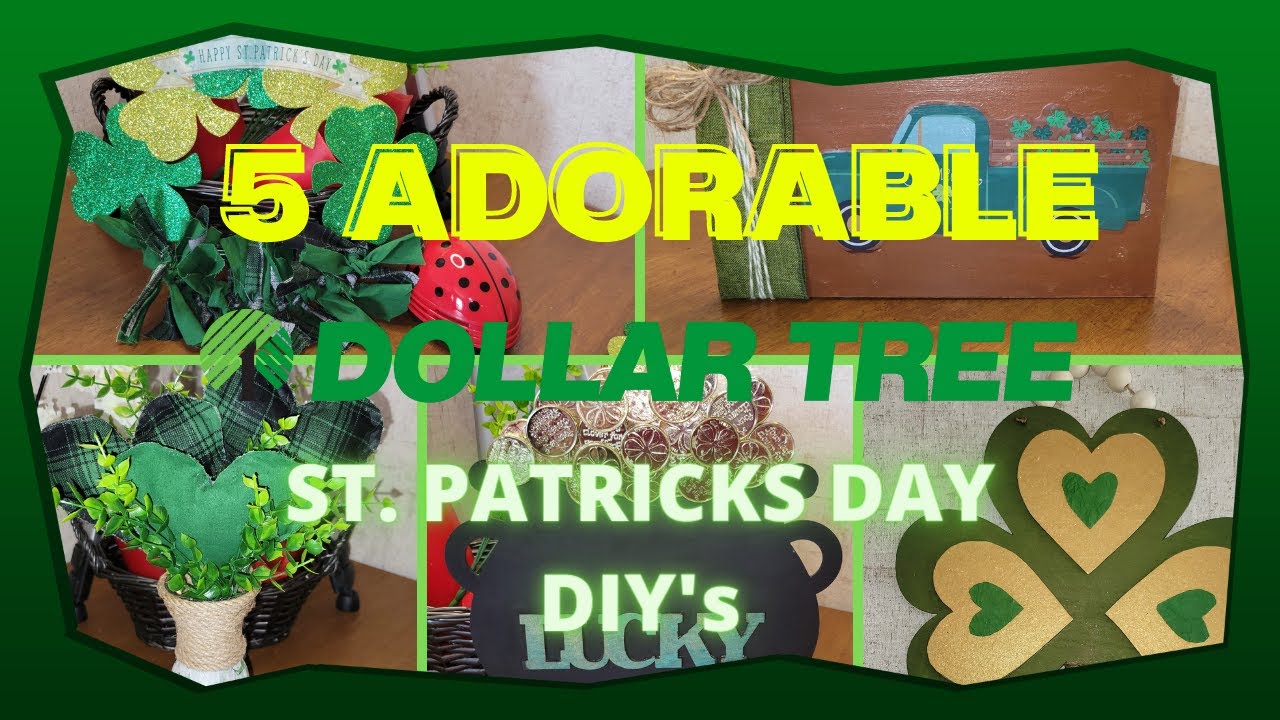 5 ADORABLE St. Patrick's Day Decor Dollar Tree DIY's. - YouTube