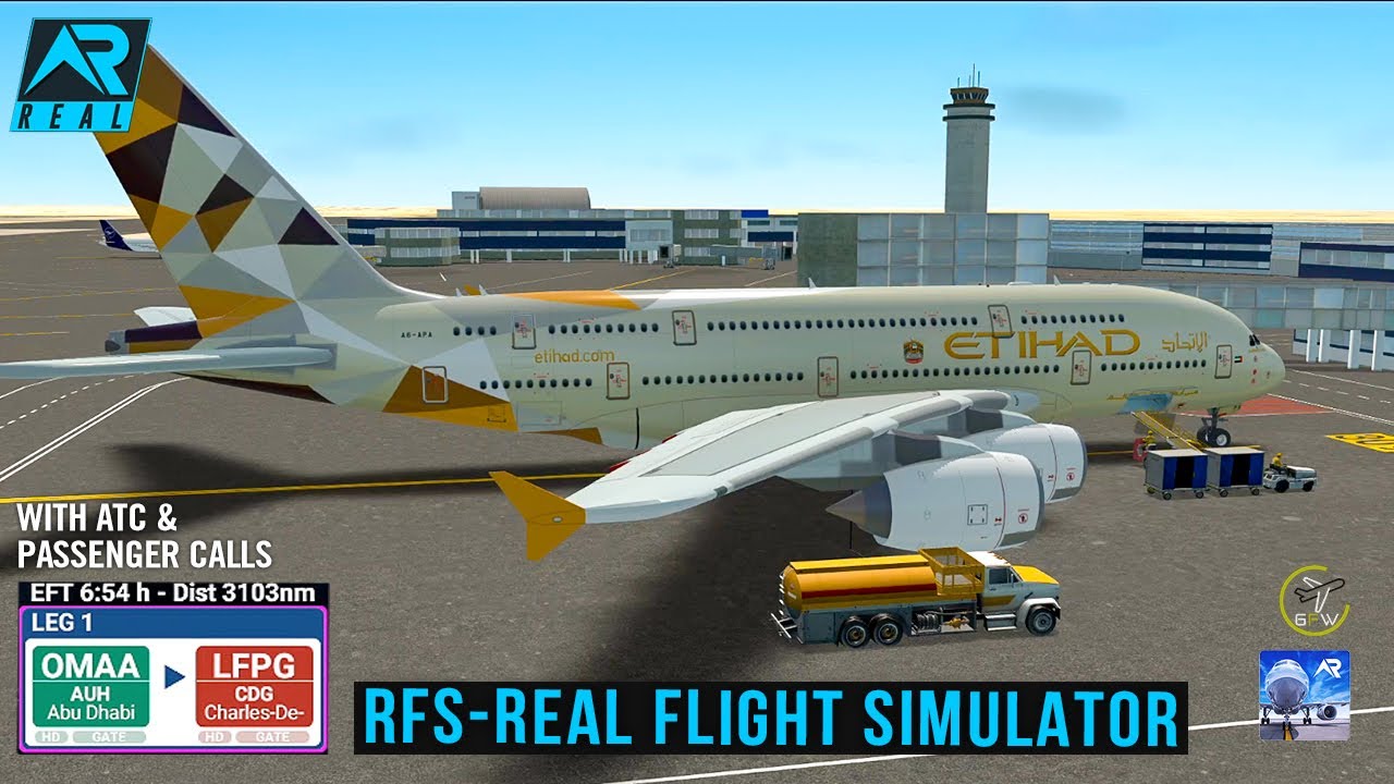 RFS - Real Flight Simulator - Abu Dhabi to Paris||Full Flight|A380 ...