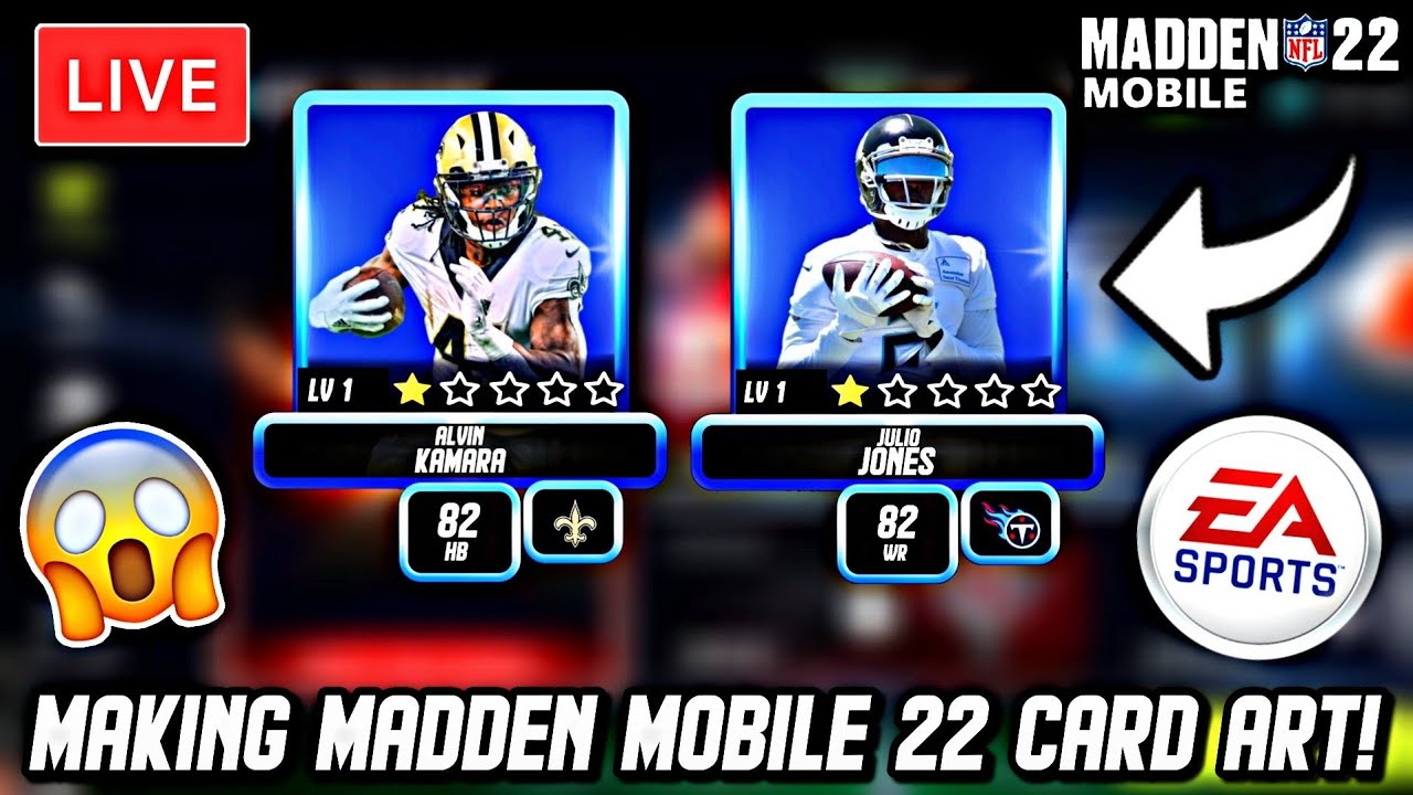 MAKING MADDEN MOBILE 22 CARD ART!!!*LIVE* - YouTube