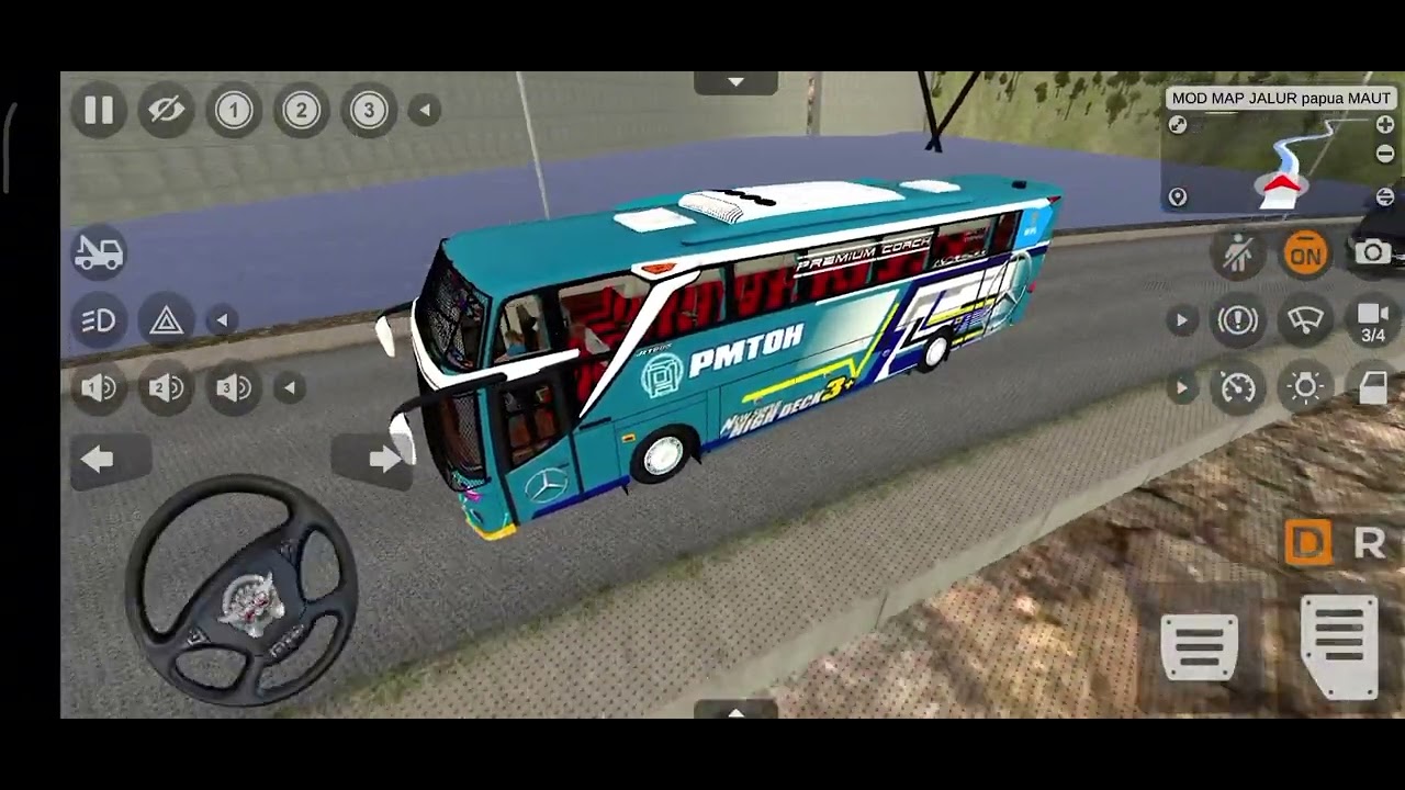 BUS PMTOH MERCEDES BENZ BUSSID SIMULATOR - YouTube