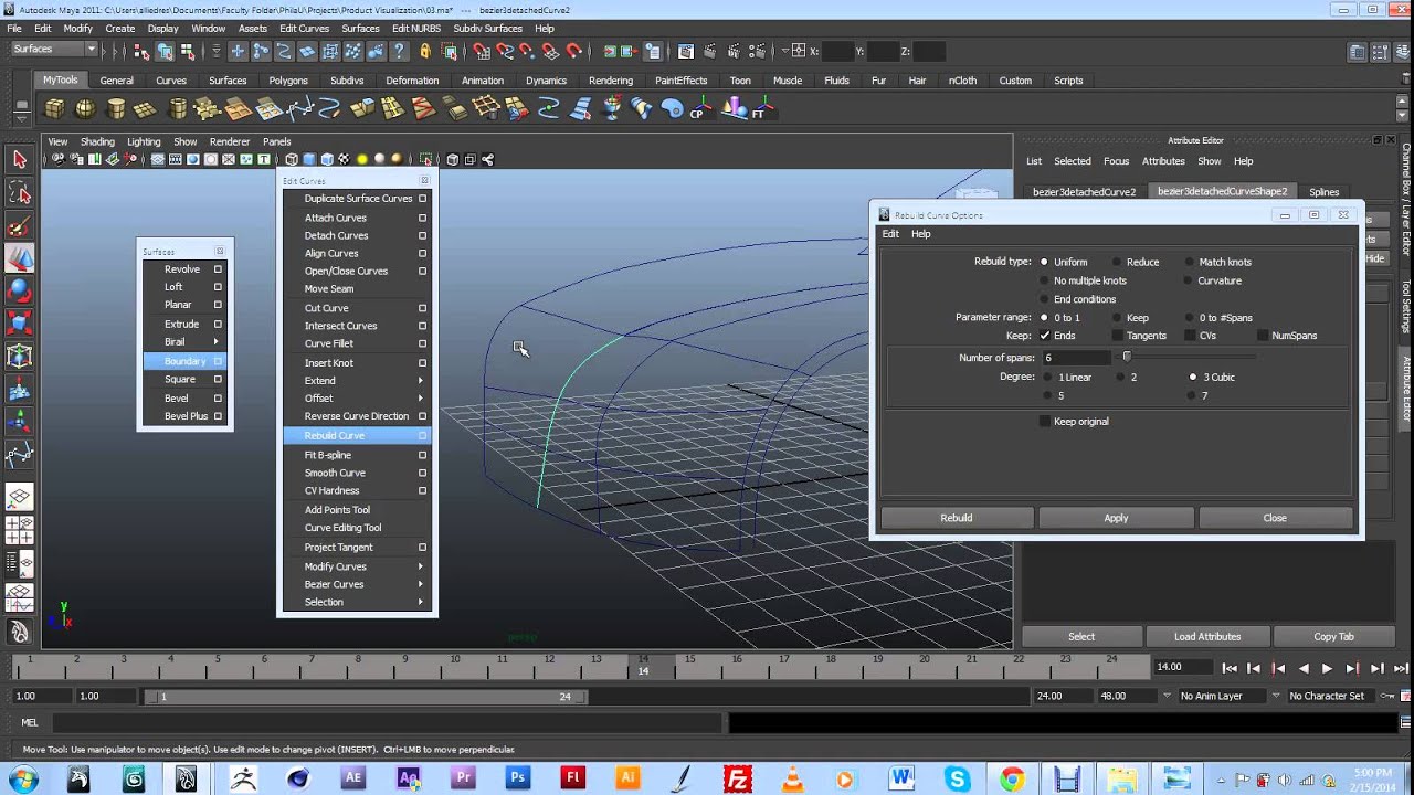 Maya Automobile Modeling 5: Modifying Curves to create surfaces. - YouTube