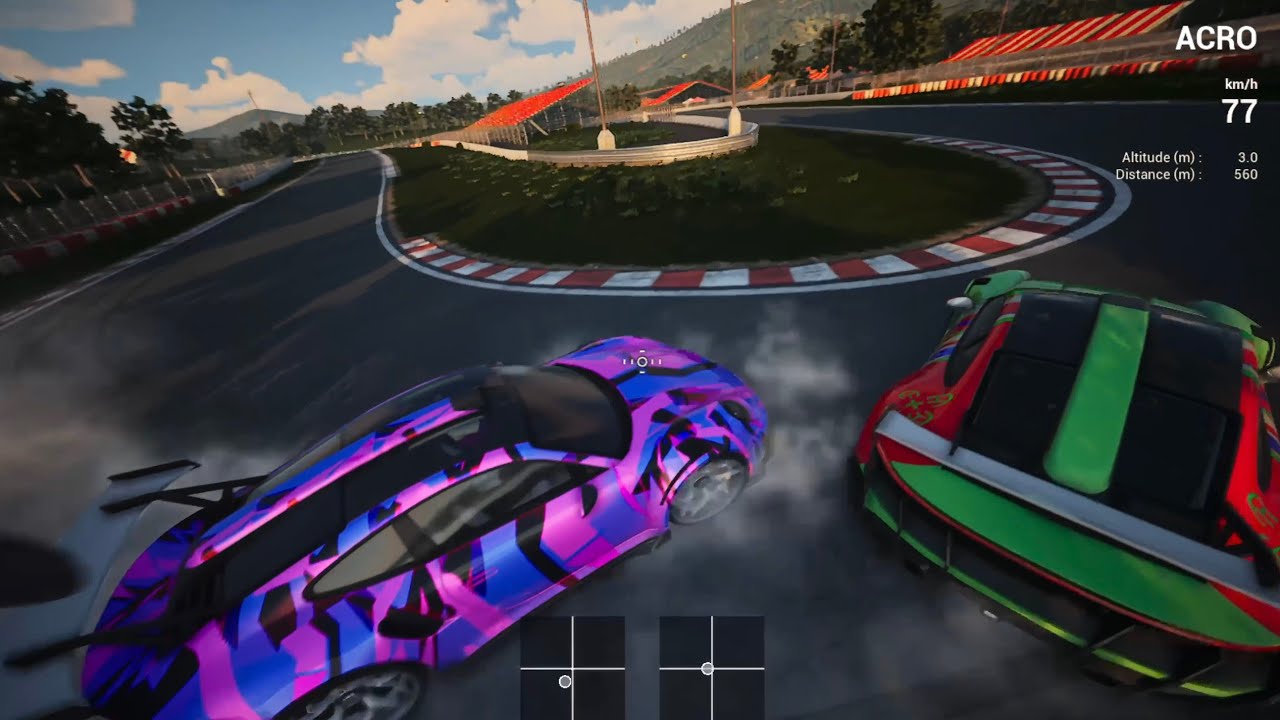 [fpv/simul] uncrashed: chasing car (feat. racing car) - YouTube