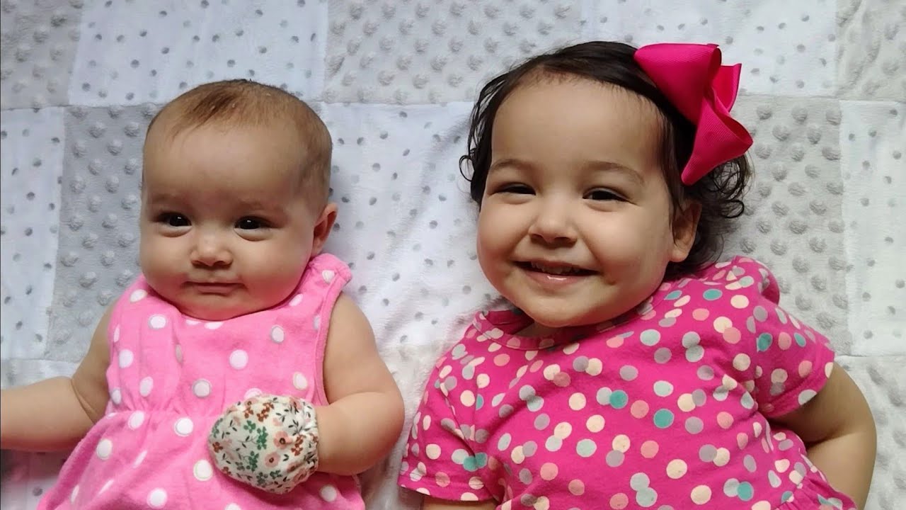 Newborn Ada and Baby Ava Wear Magenta Dresses 👶🏼💓👶🏻 - YouTube