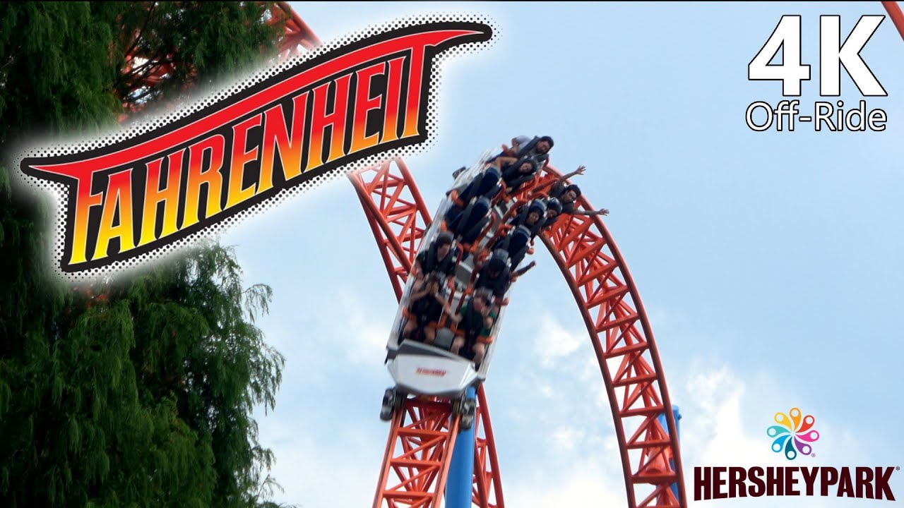 Fahrenheit - 4K Off-Ride - Hersheypark - Intamin Vertical Lift Coaster ...