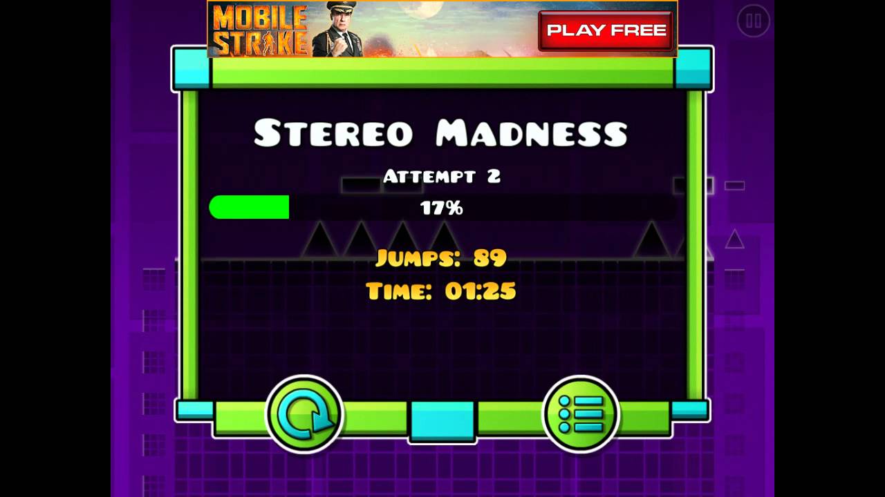 Geometry dash levels 1 2 and even 3 - YouTube