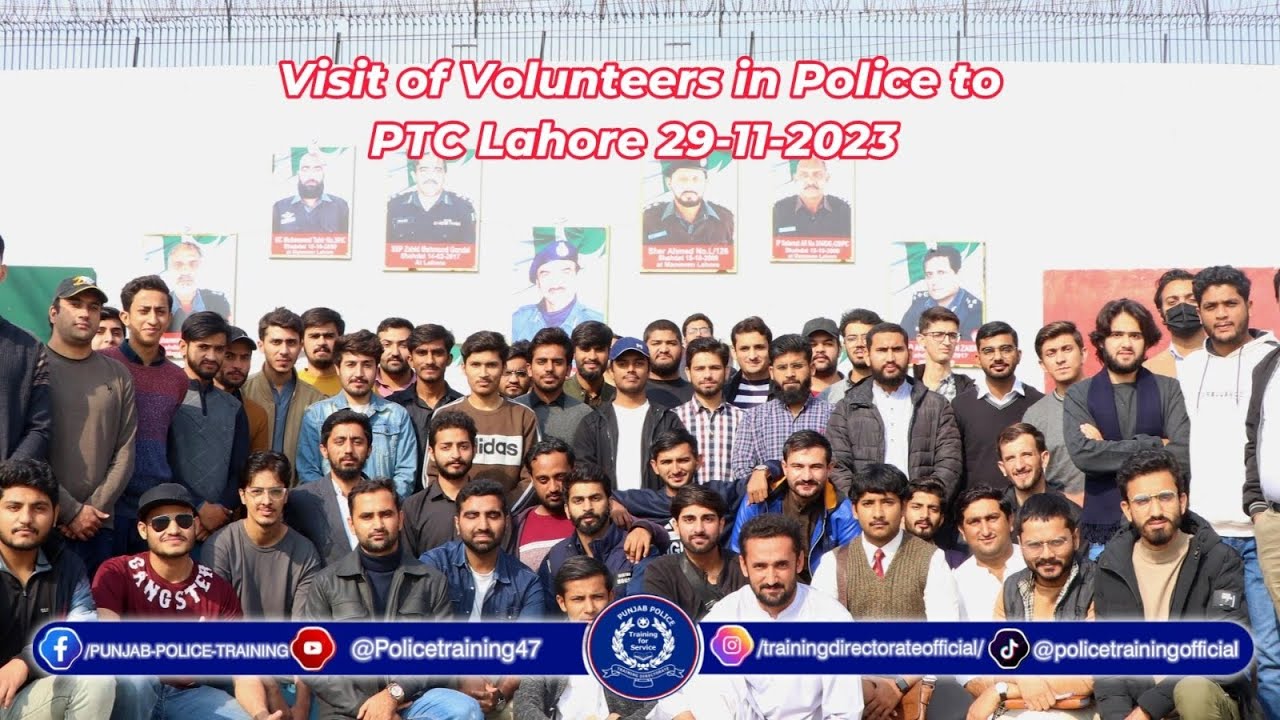 visit of volunteers in police to PTC Lahore 29-11-2023Hashtags - YouTube