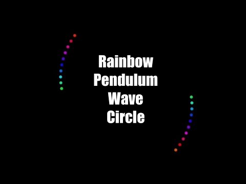 Rainbow Pendulum wave circle - YouTube