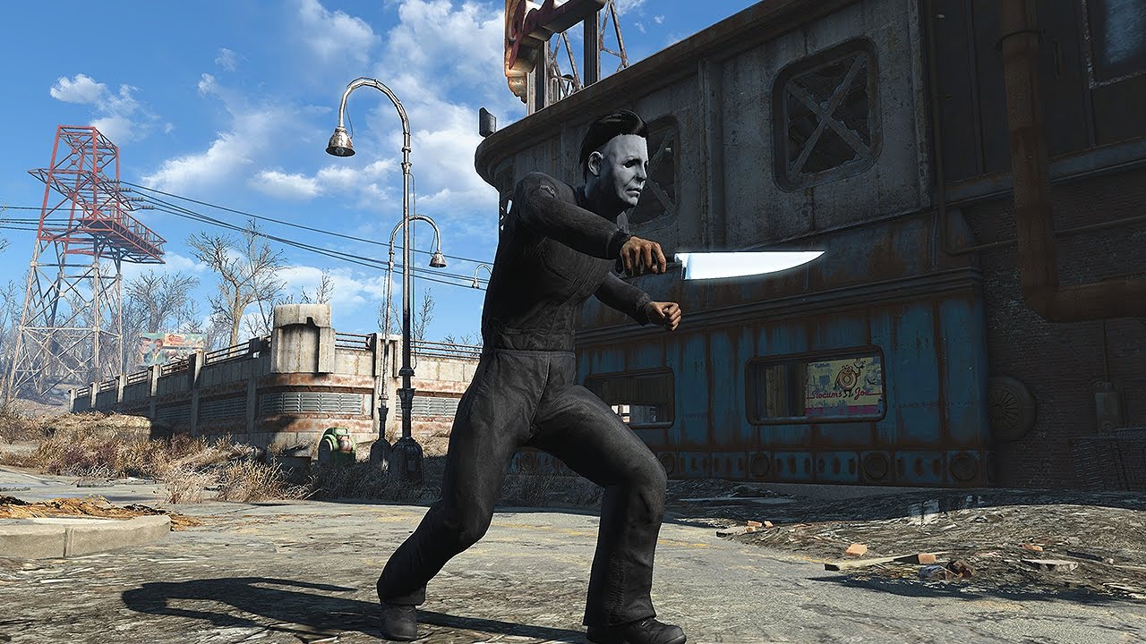Fallout 4 - Michael Myers Mod - YouTube