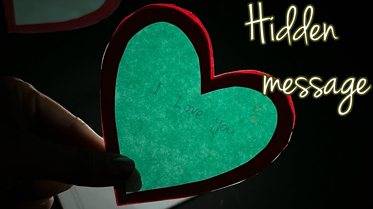 Use flashlight to see the hidden message. #papercraft - YouTube
