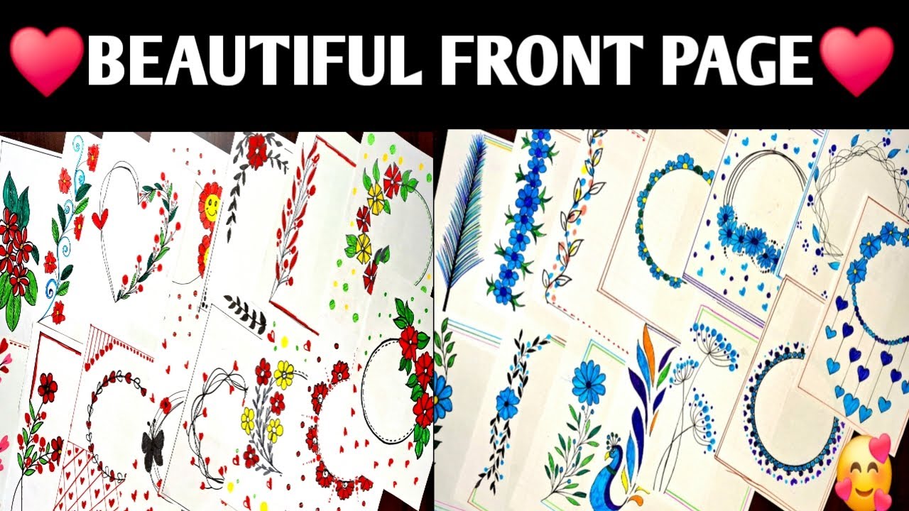 Beautiful Front Page Designs For Project | Assignment Front Page ...