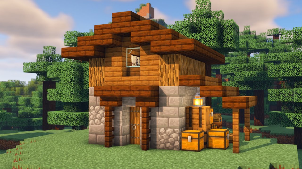 How to build a Spruce Forest House Minecraft - YouTube