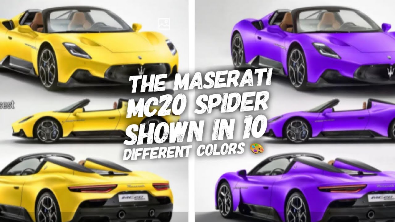 The Maserati MC20 Spider Imagined In 10 Different Colors - YouTube
