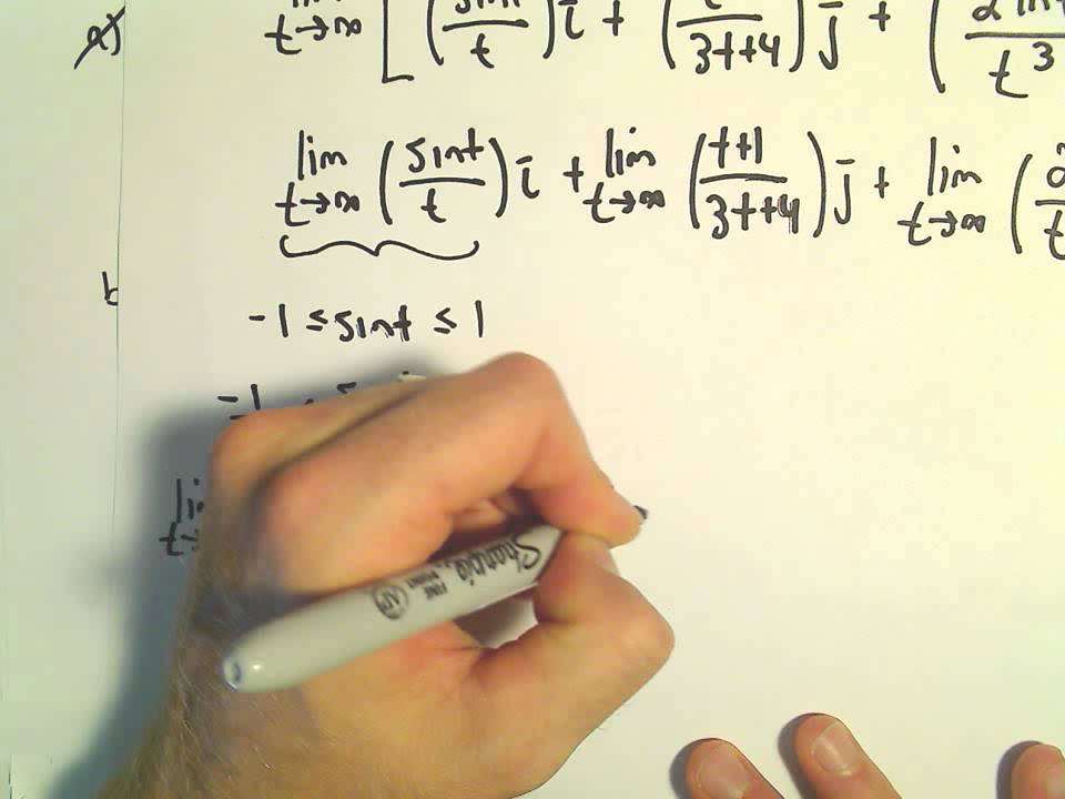 Finding The Limit Of A Vector Function Another Ex 2 Youtube
