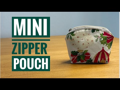 How to sew diy mini zipper pouch | DIY super easy coin pouch - YouTube