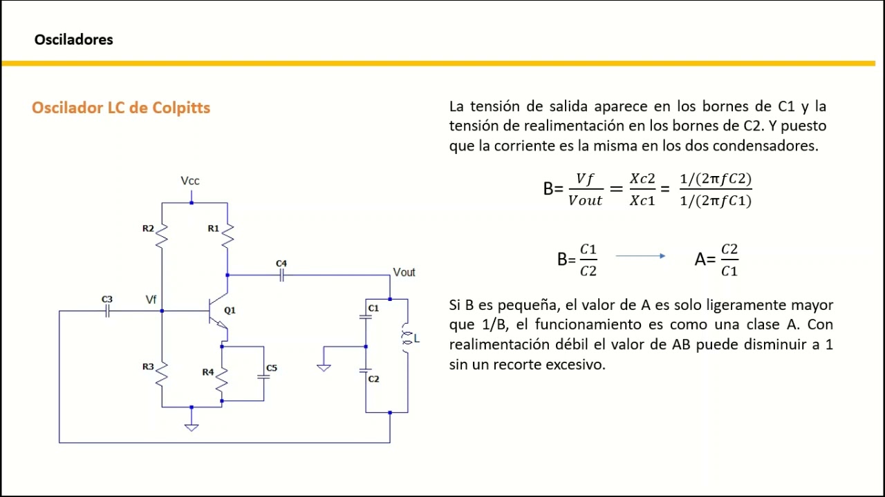 Oscilador LC de Colpitts - Simulación LTSpice - Amplificador ...