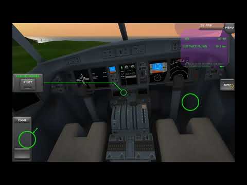 Flying airbus ATR - 42 aircraft in autopilot mode 😱