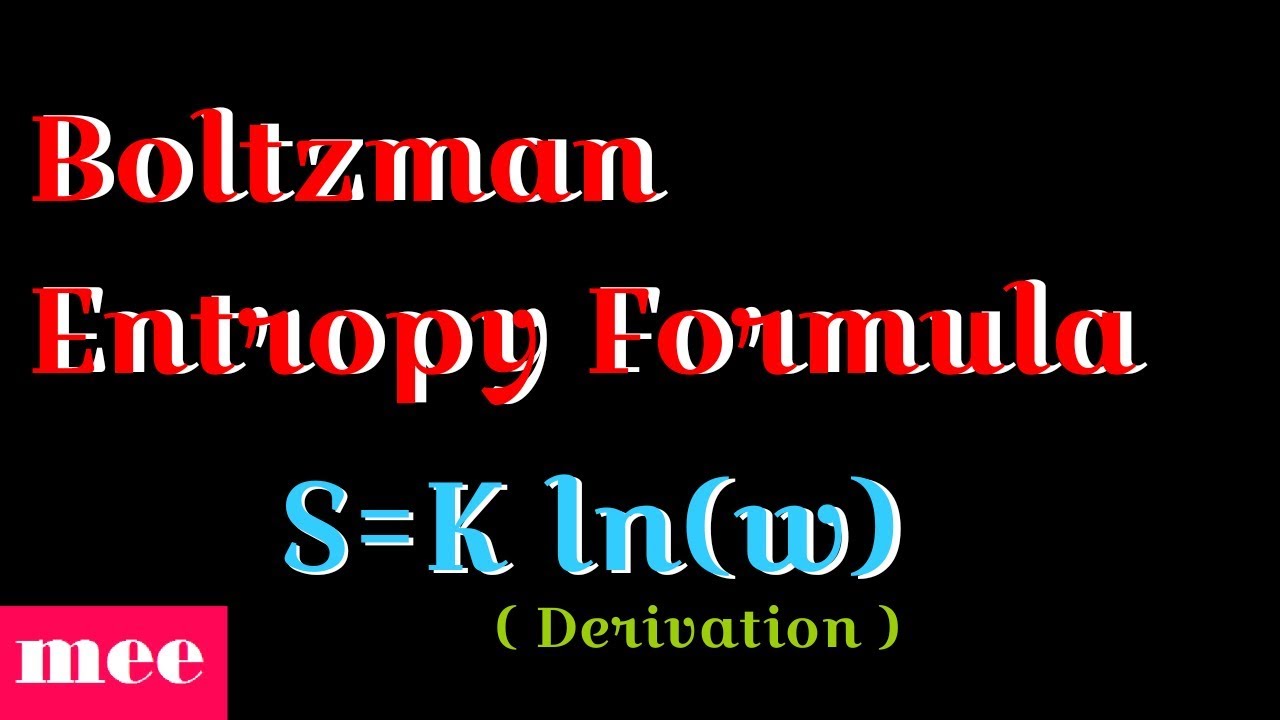 Prove Boltzman Entropy Theorem - YouTube