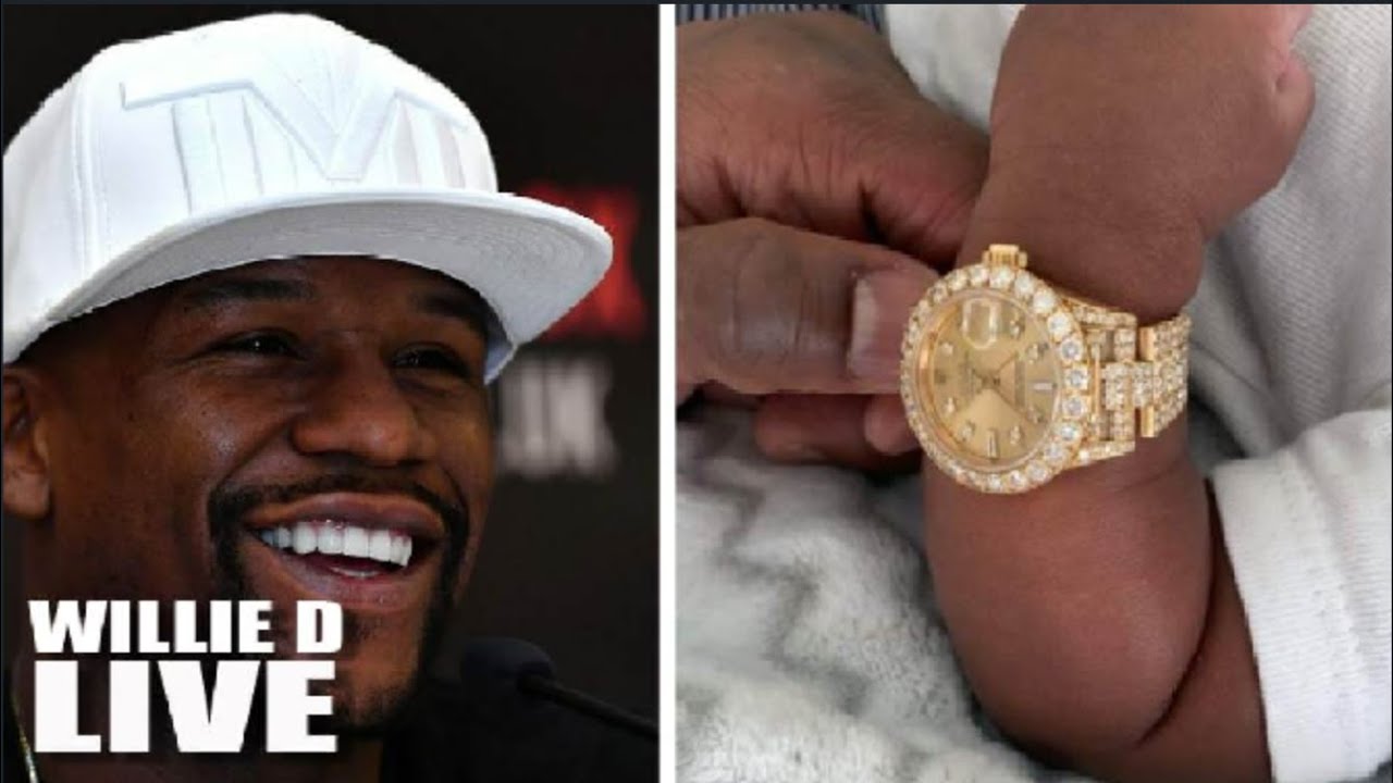 Floyd Mayweather Buys 5 Week Old Grandson A Diamond Encrusted Rolex ...