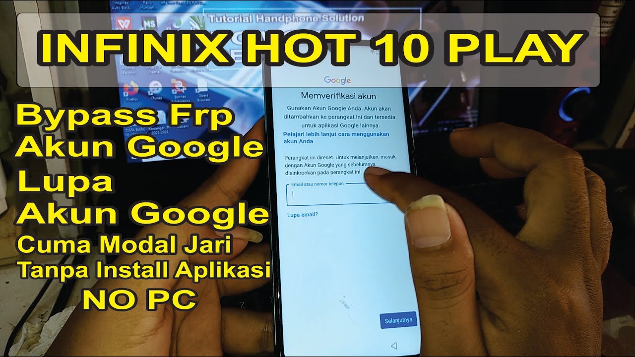 Bypass akun google INFINIX HOT 10 PLAY Lupa akun google Tanpa Install Aplikasi Cuma Modal Jari ...