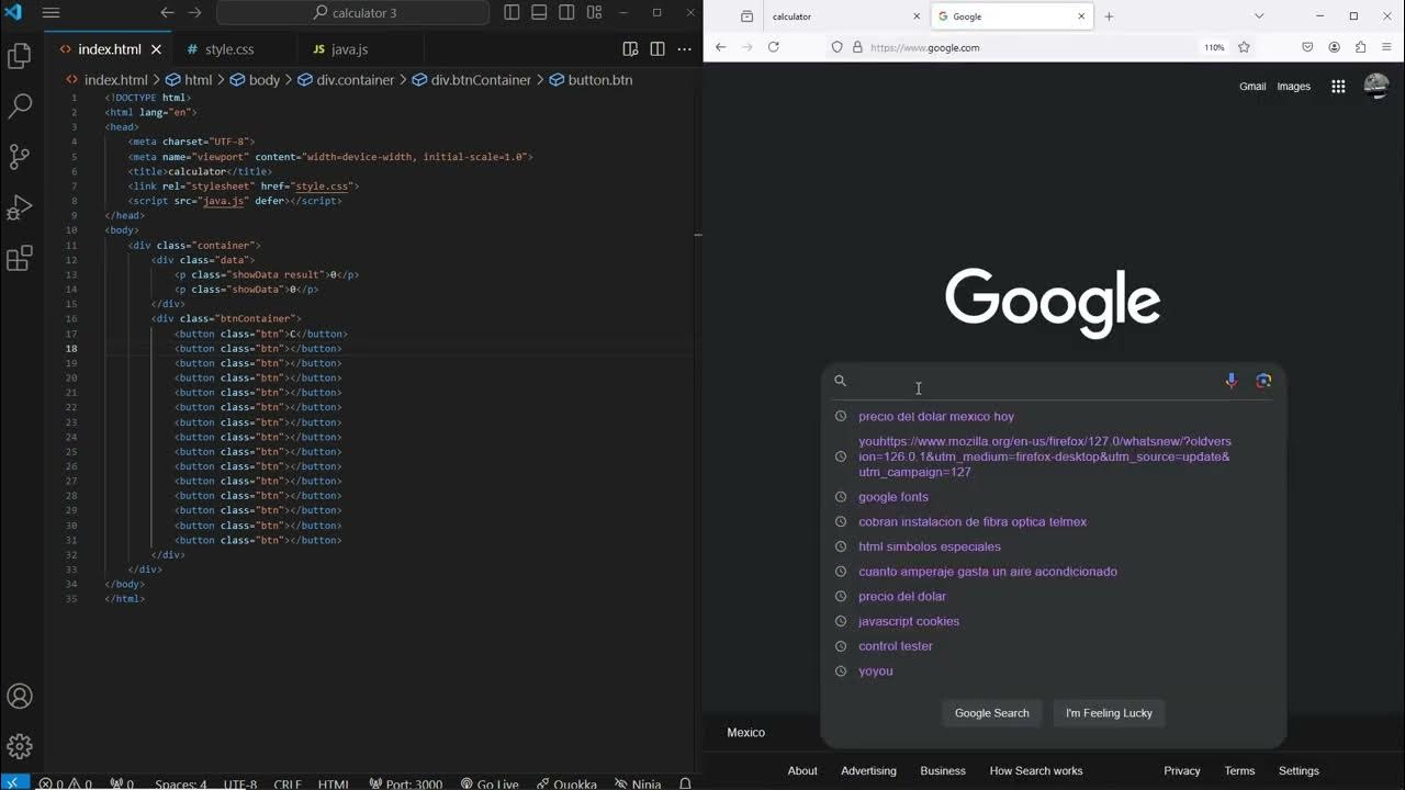 Crear una calculadora basica y funcional con HTML CSS JAVASCRIPT - YouTube