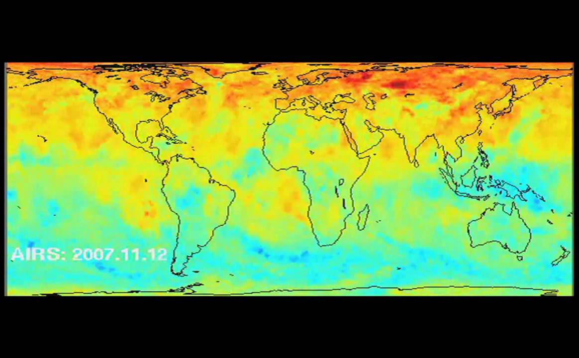 AQUA Satellite -- AIRS -- Atmospheric Infrared Sounder -- methane ...