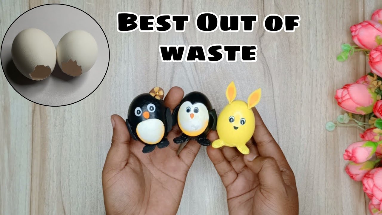 Best Out Of Waste | Egg Shell Craft ideas | How to reuse Egg Shell ...