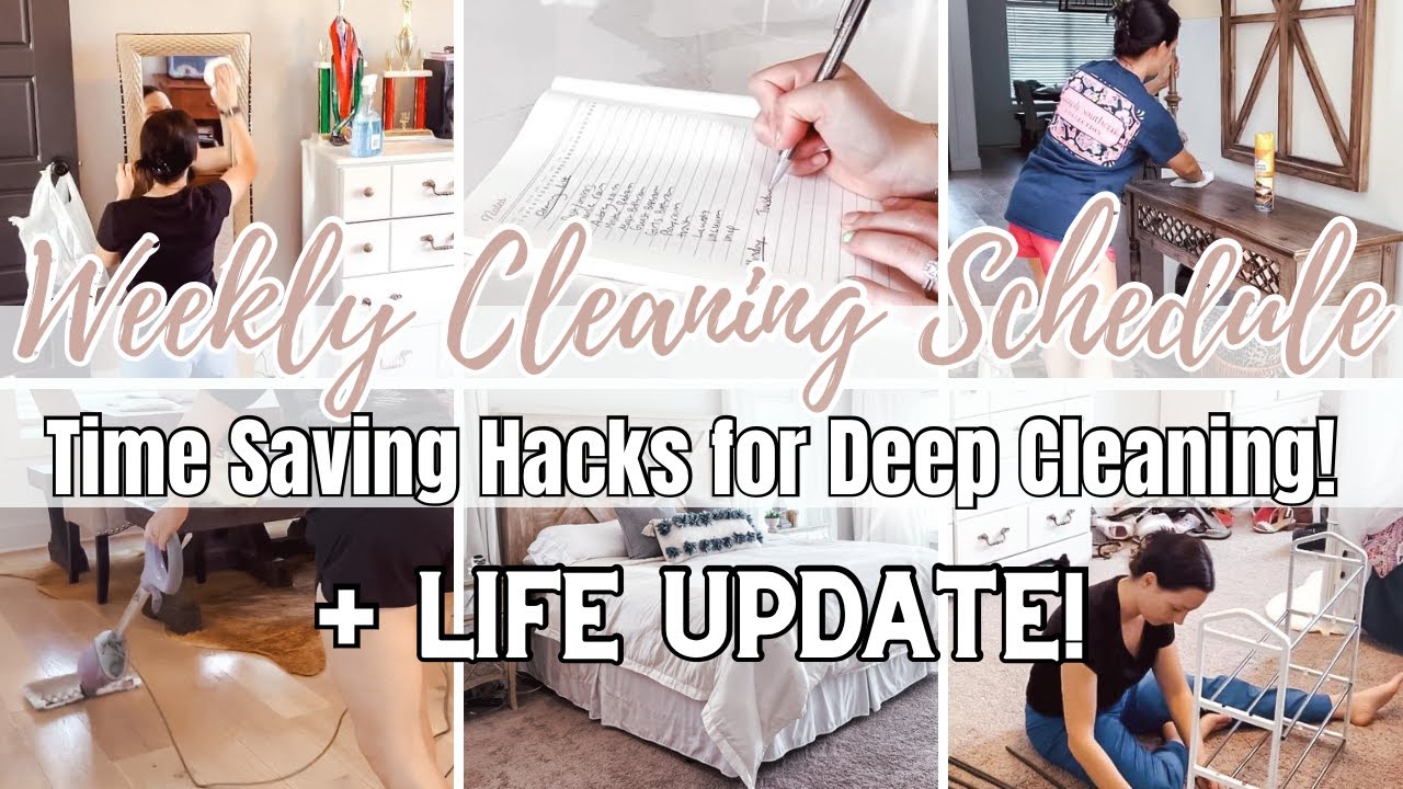*New* WEEKLY CLEANING SCHEDULE FOR WORKING MOMS | TIME SAVING CLEANING ...
