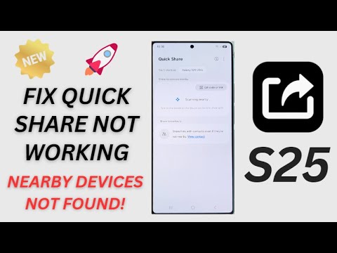 Galaxy S25/S25+/Ultra: How to Fix Quick Share Cannot Find Any Nearby ...